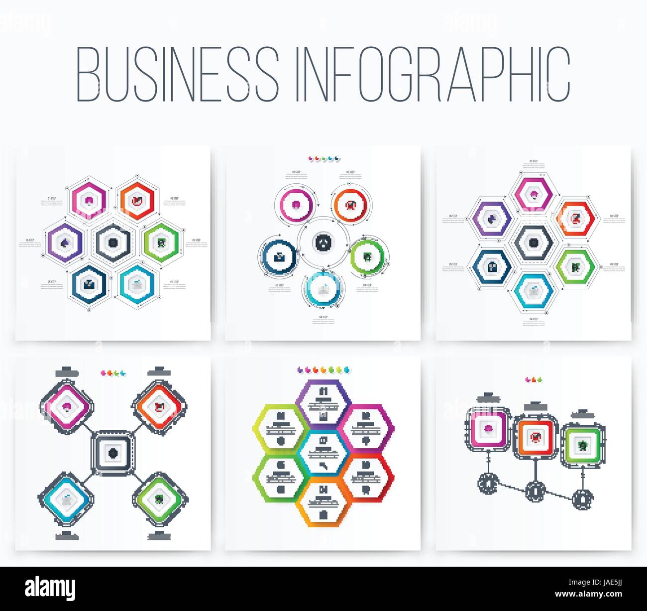Set with infographics. Data and information visualization. Template ...