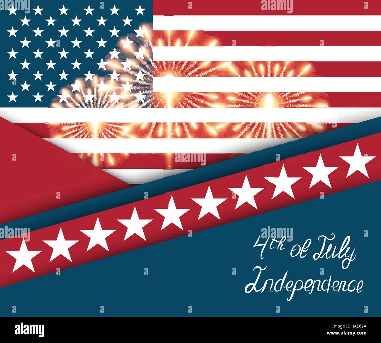 Fourth of July. Independence day greeting card, poster, flyer ...