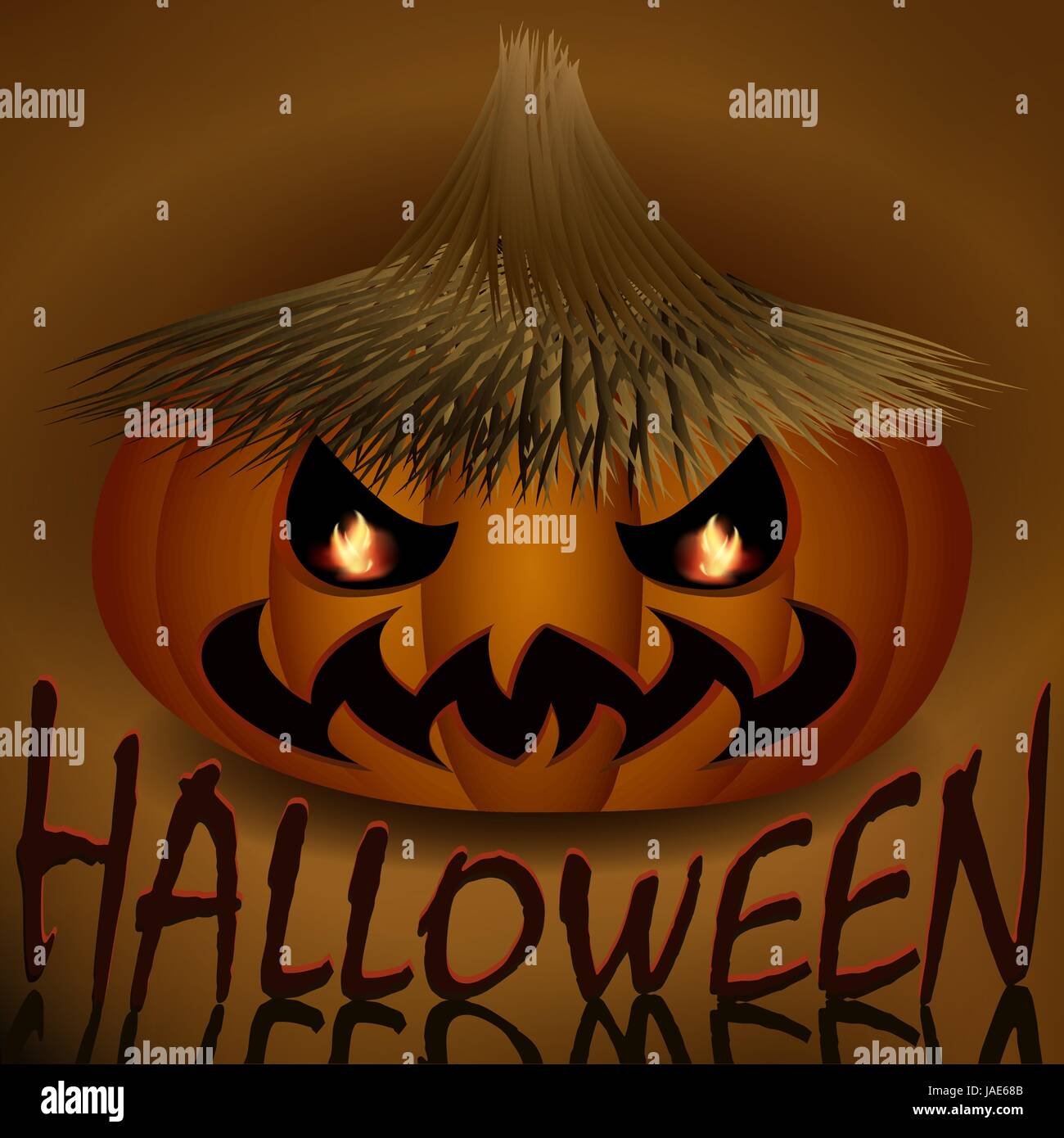 Pumpkin on clouds background Stock Vector Images - Alamy