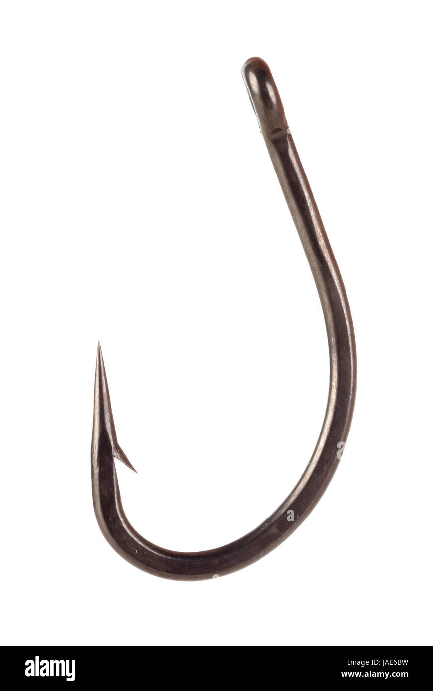 Metal fishing hook isolated on white background Stock Photo - Alamy