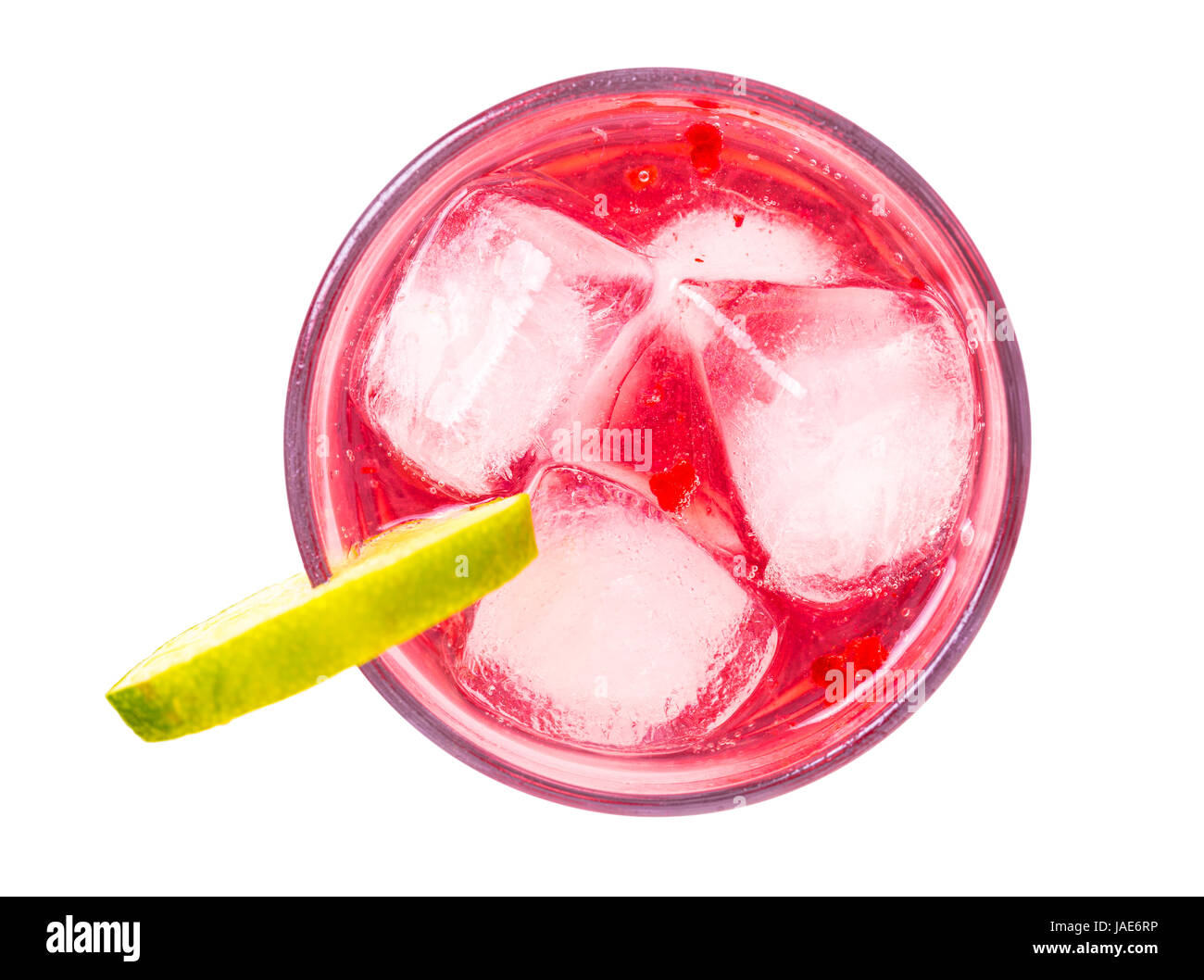 Cocktail of raspberries and gin tonic on a white isolated background ...