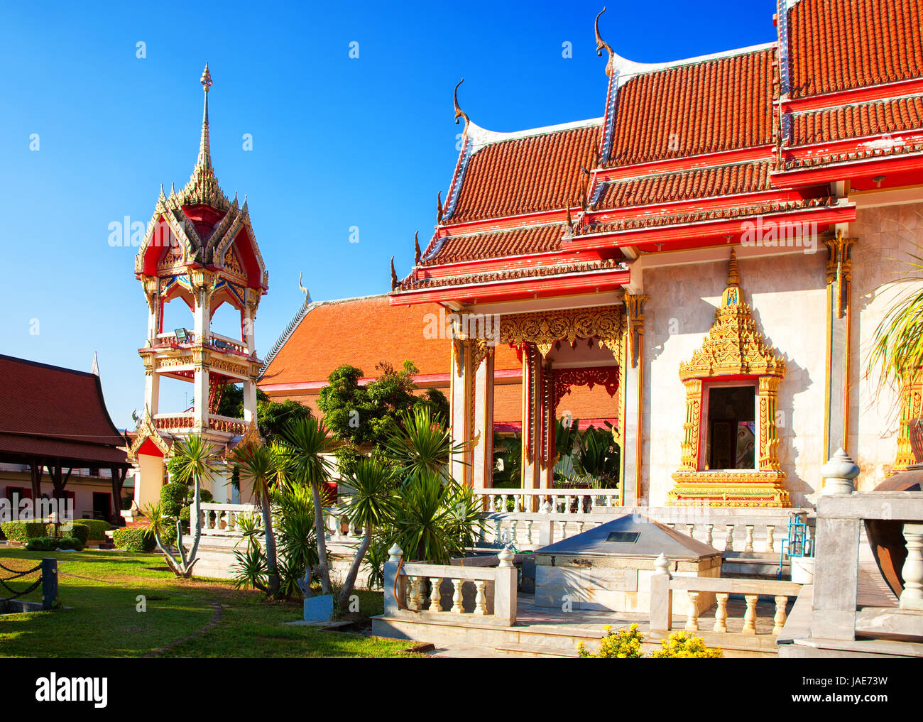 Wat Chalong Temple, Island Phuket, Thailand Stock Photo - Alamy