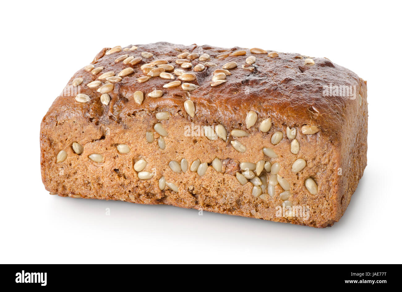 Black bread isolated on a white background Stock Photo - Alamy