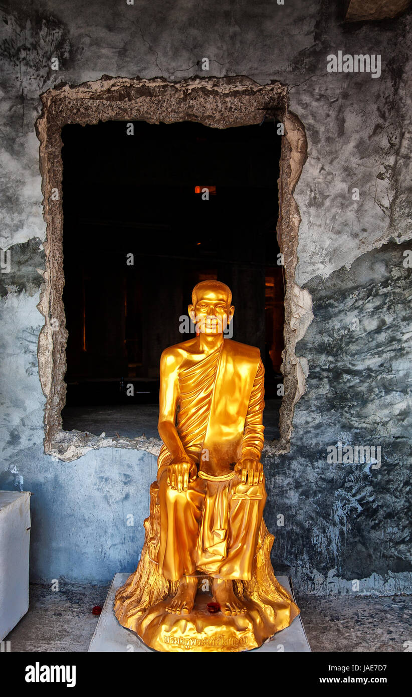 Statue of monk at the Big Buddha Monument, Island Phuket, Thailand ...