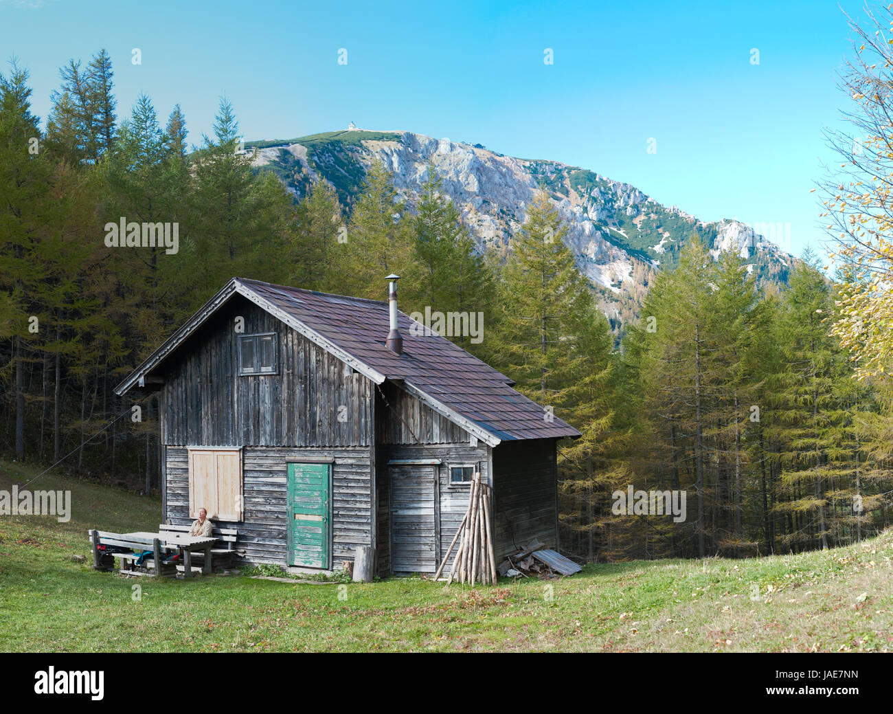 Alpine hut at the countryside in Austria Stock Photo - Alamy
