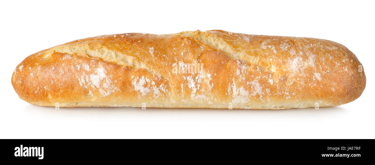 Fresh long loaf isolated on a white background Stock Photo - Alamy