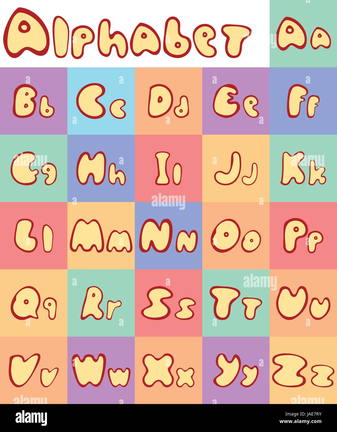 Leters alphabet smooth in color Stock Vector Image & Art - Alamy