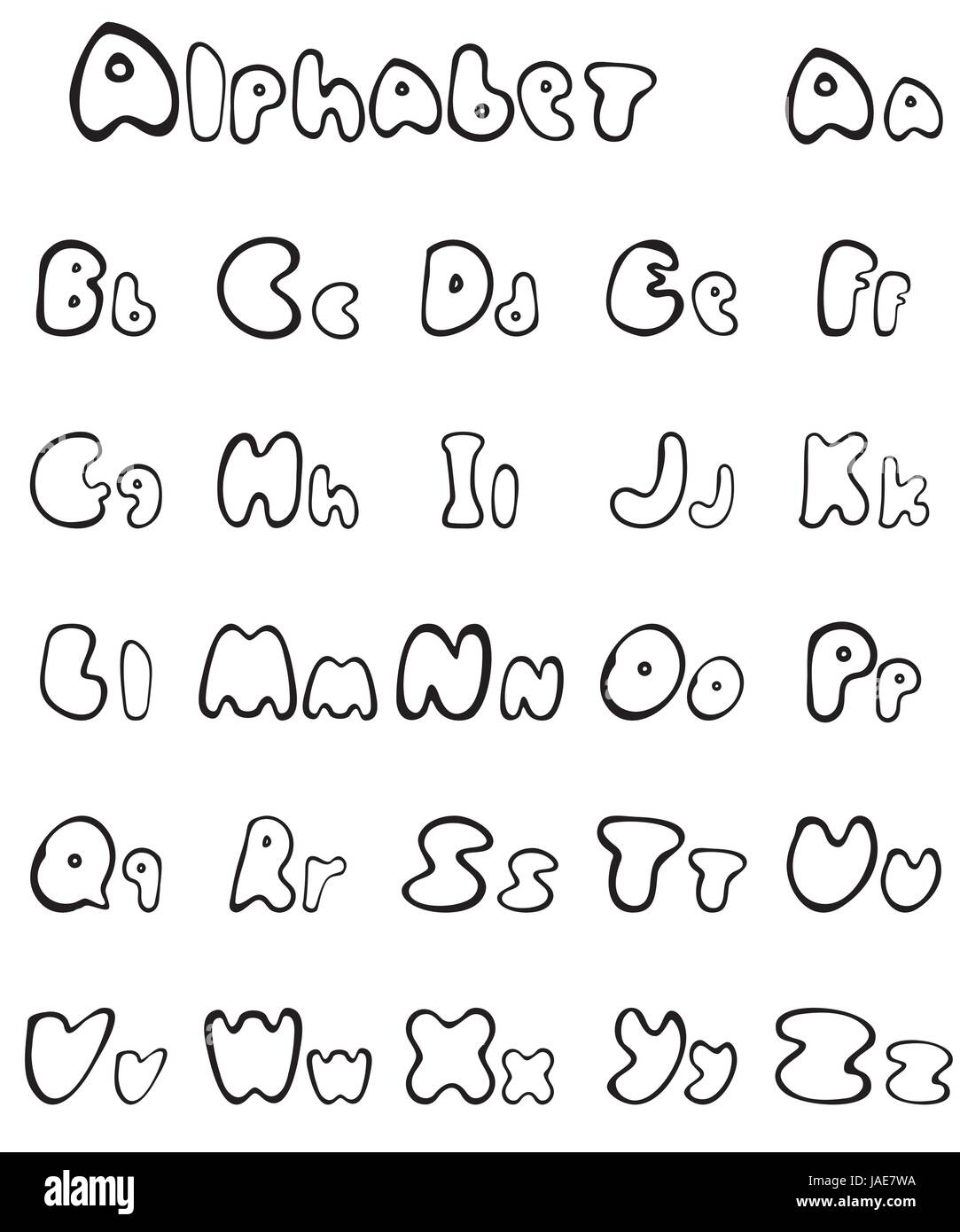 Leters alphabet smooth isolated on white background Stock Vector Image ...