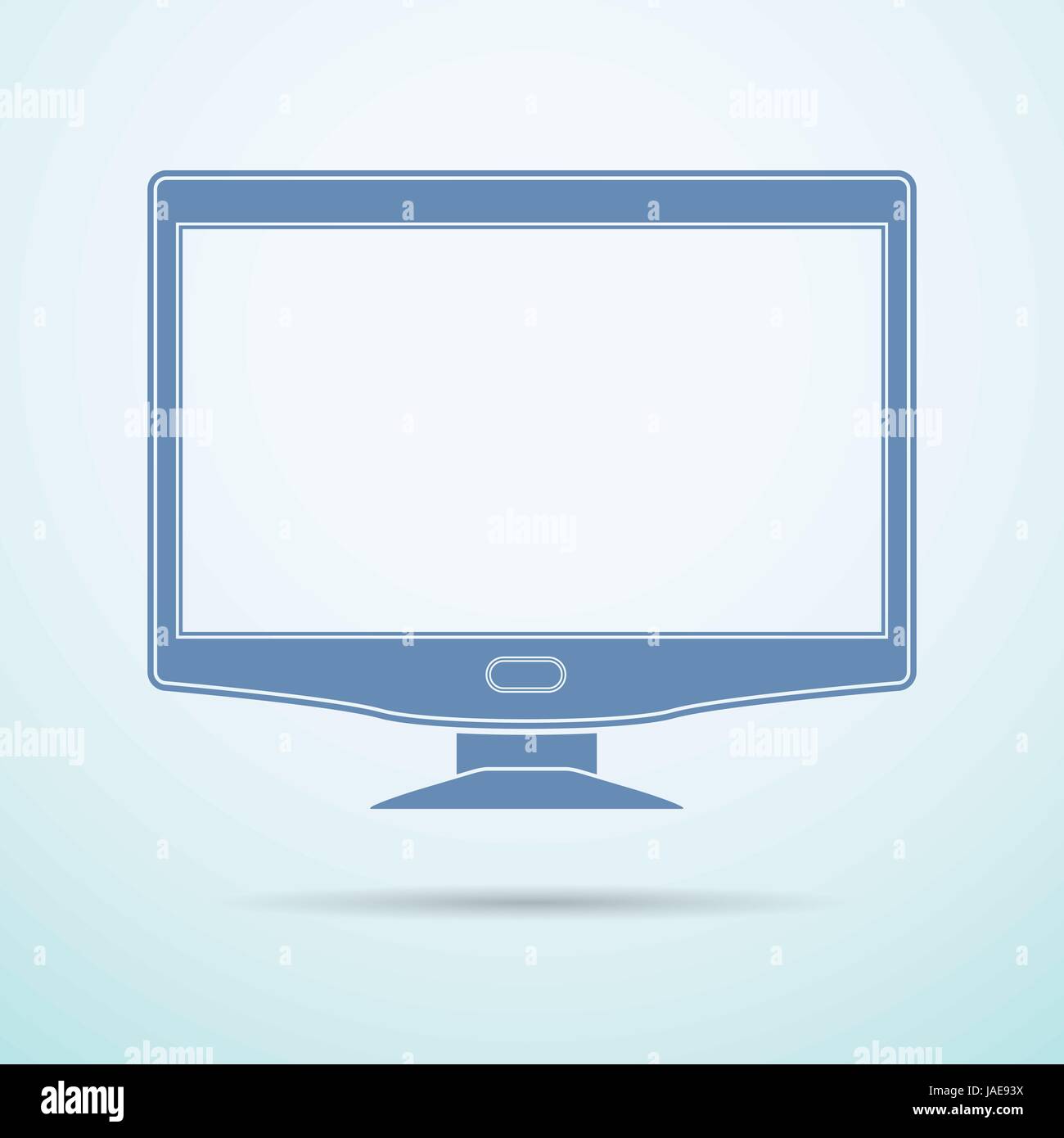 Widescreen monitor flat icon on blue background Stock Vector Image ...