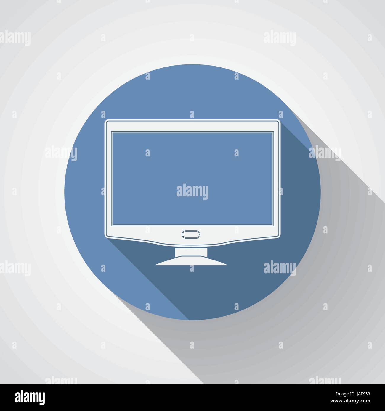 Widescreen monitor flat icon with long shadow Stock Vector Image & Art ...