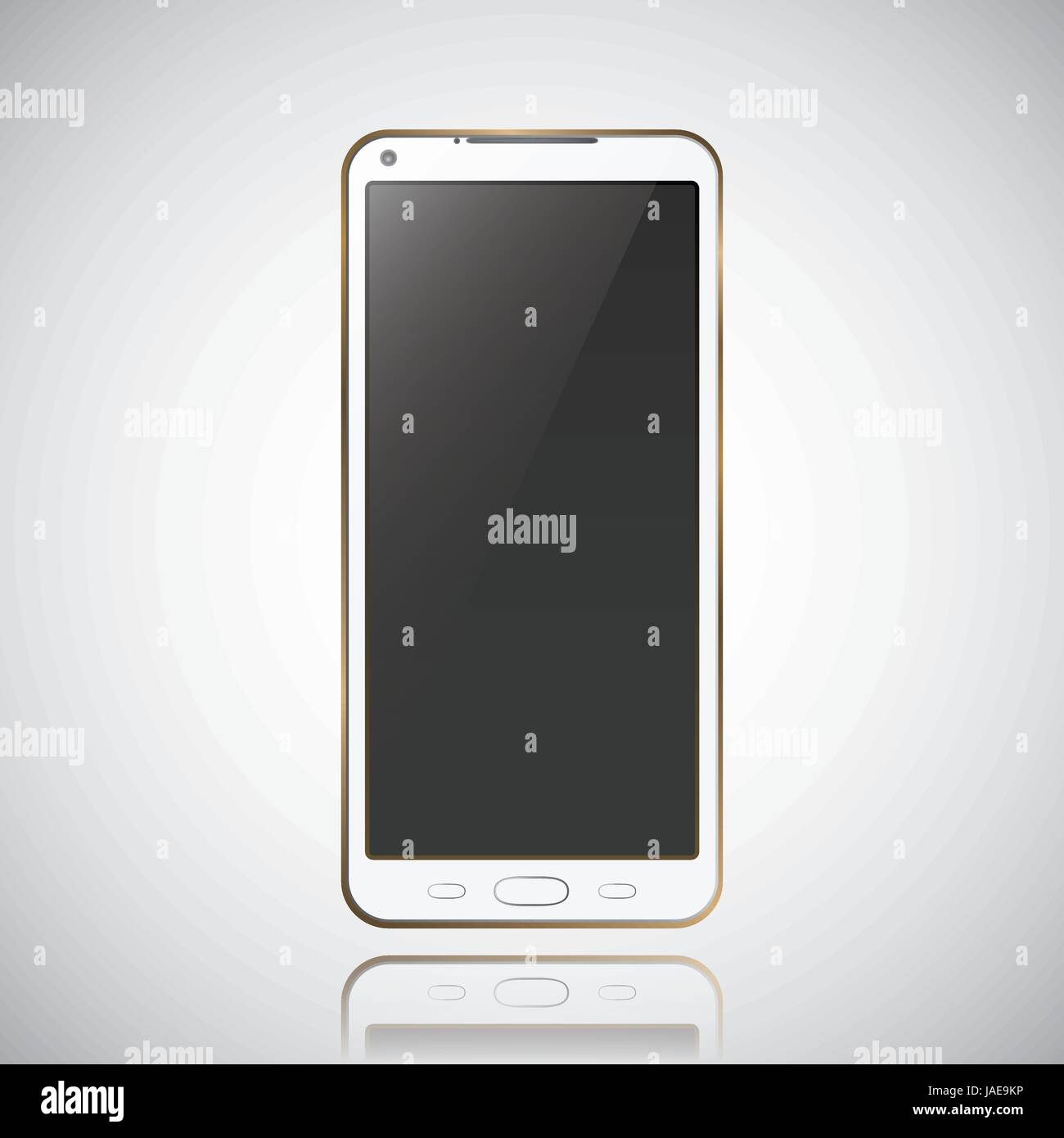 New realistic mobile phone smartphone modern style grey background with ...