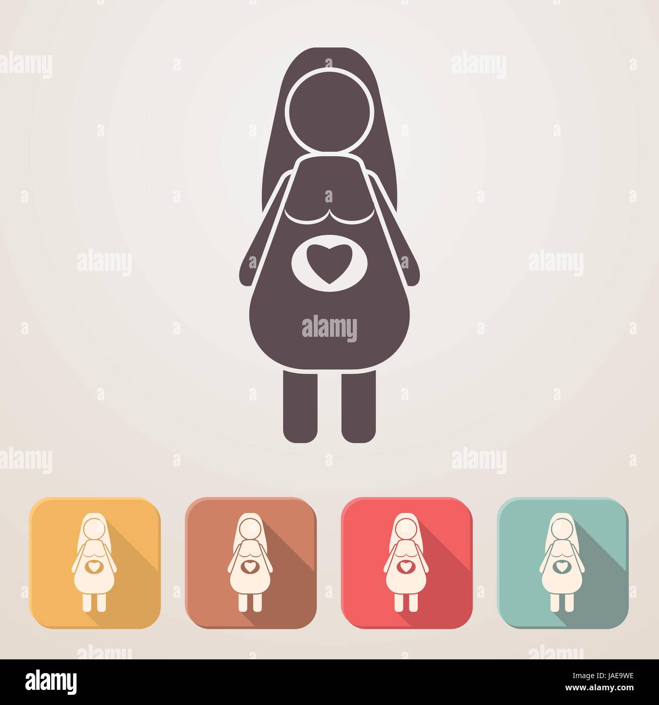 Pregnant woman shadow Stock Vector Images - Alamy