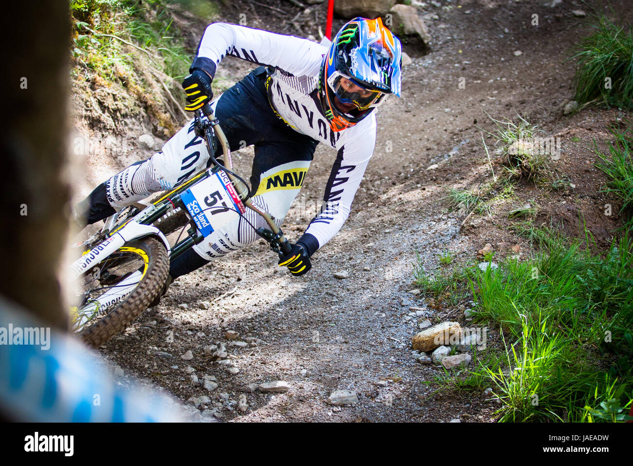 Troy Brosnan of Australia navigates the UCI Mountain Bike World Cup ...