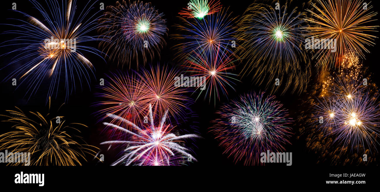 Very large background of fireworks that can be applied to virtually any ...