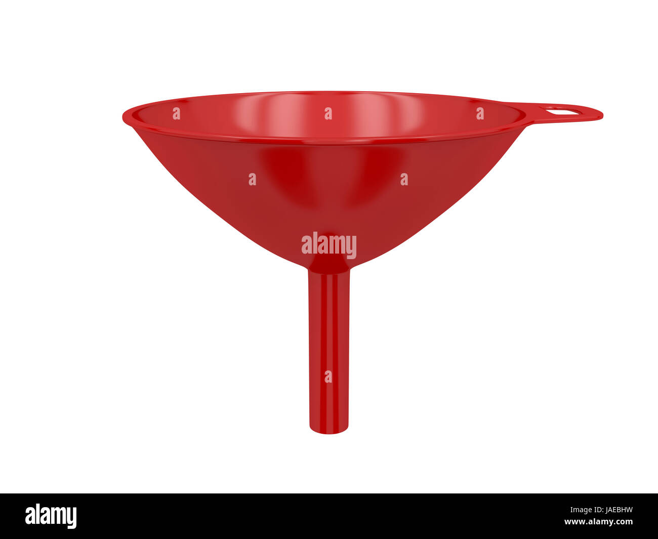 Red plastic funnel isolated on white background Stock Photo - Alamy