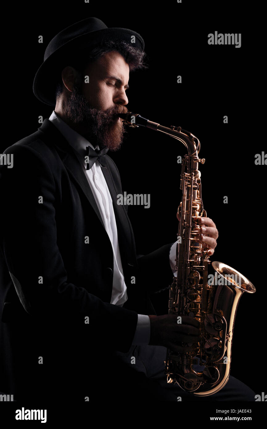 Saxophone background hi-res stock photography and images - Alamy