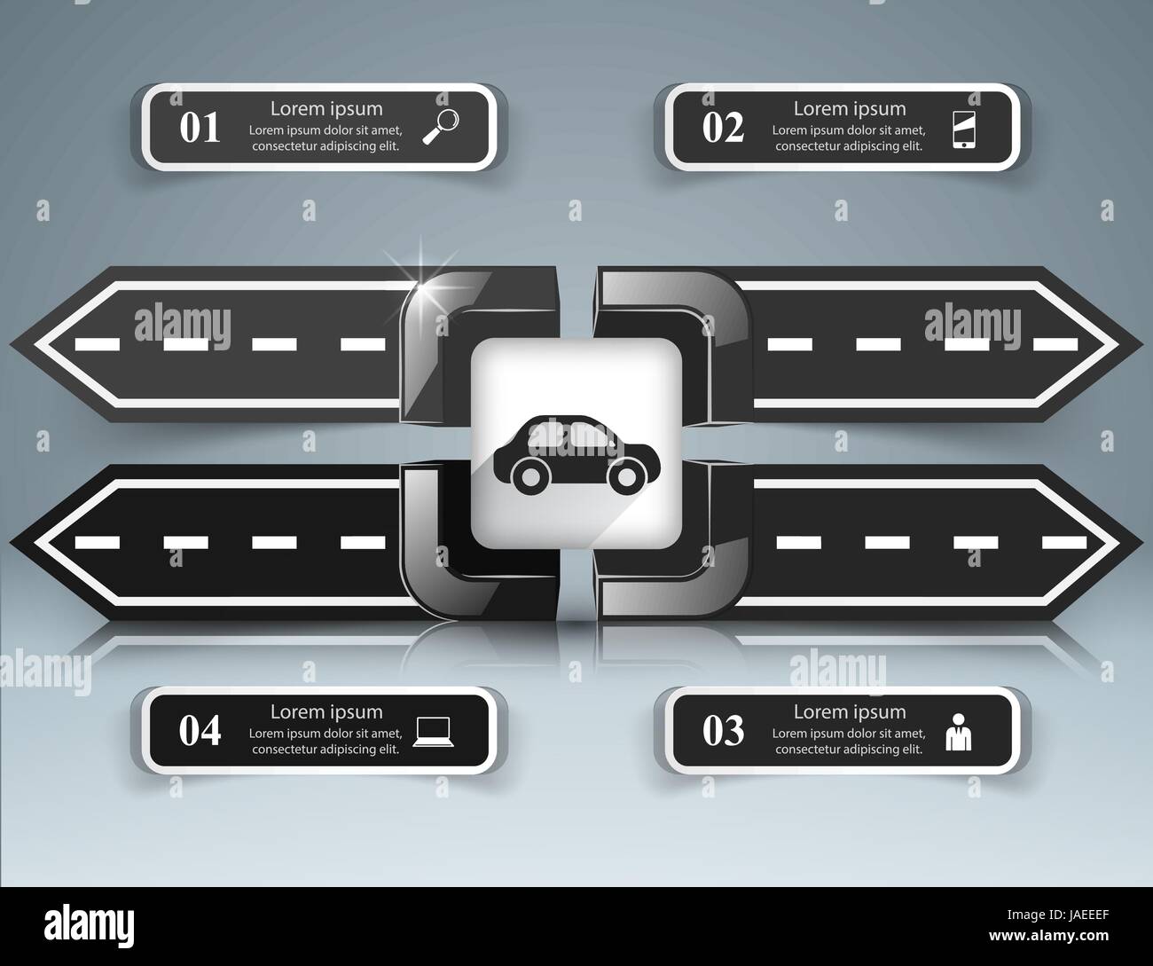 Road infographic design template and marketing icons. Car icon Stock ...