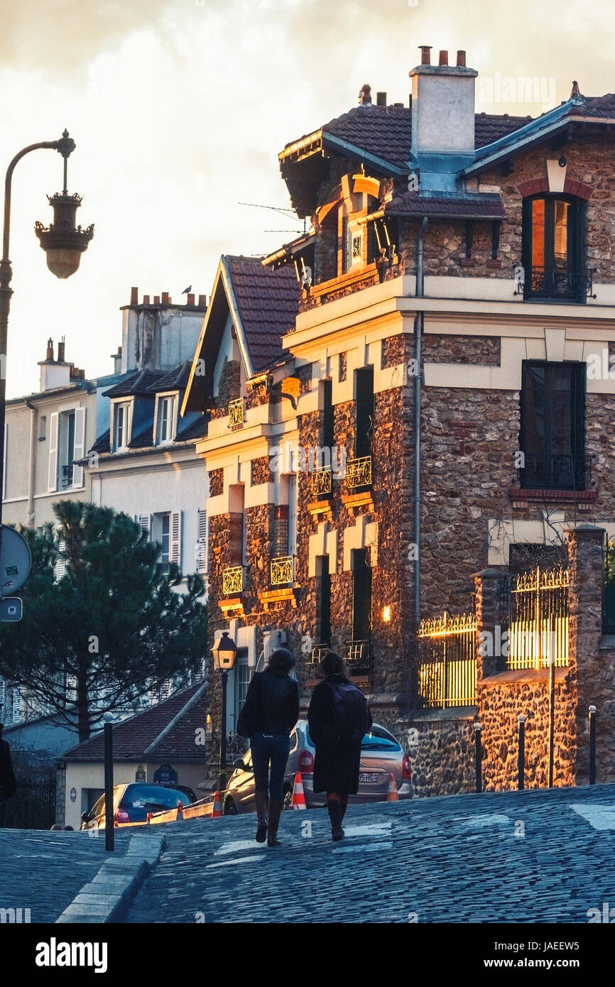 Parisian cobblestone streets hi-res stock photography and images - Alamy