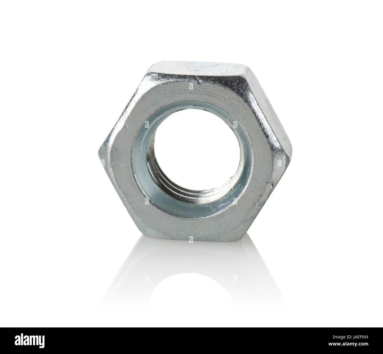 Metal nut isolated on white background Stock Photo - Alamy