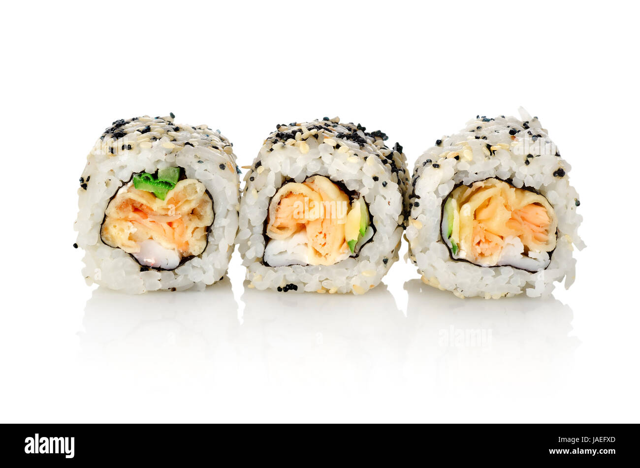 Three rolls isolated on a white background Stock Photo - Alamy