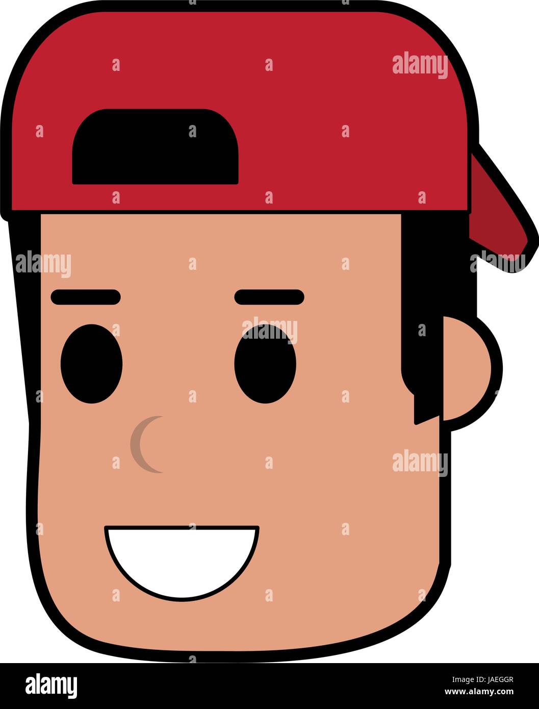 Wearing hat backwards Stock Vector Images - Alamy