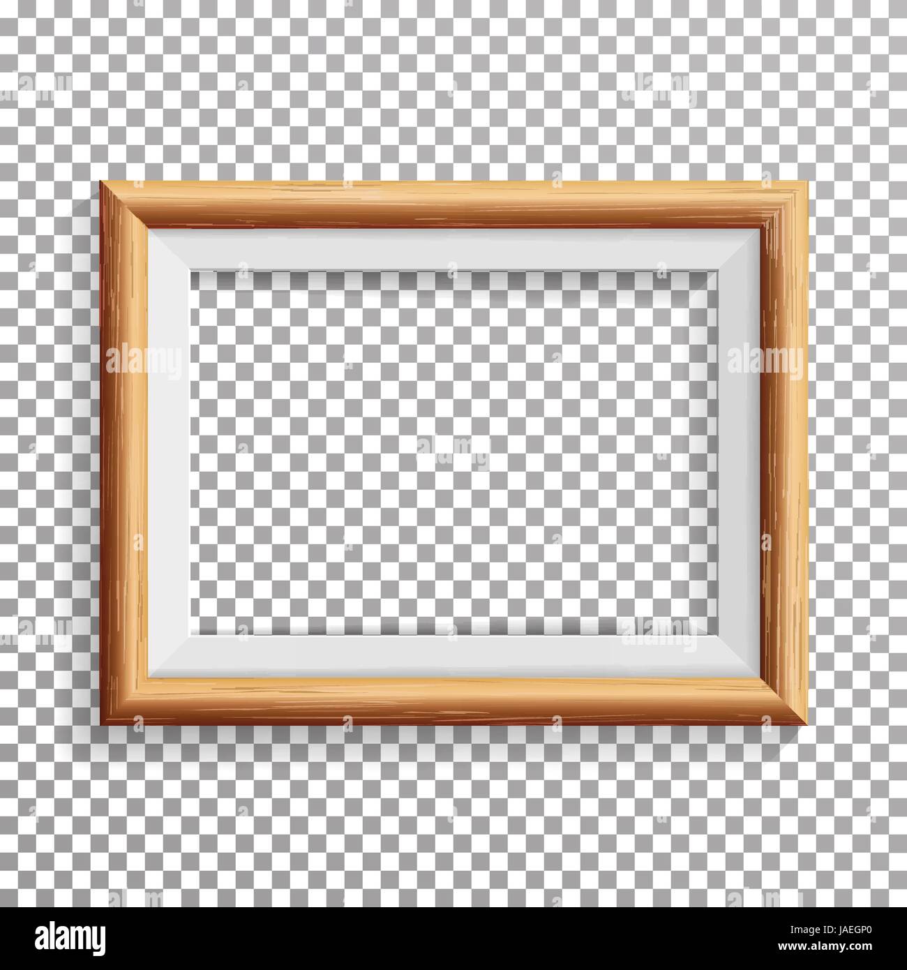 Realistic Photo Frame Vector With Soft Shadow. On Transparent ...