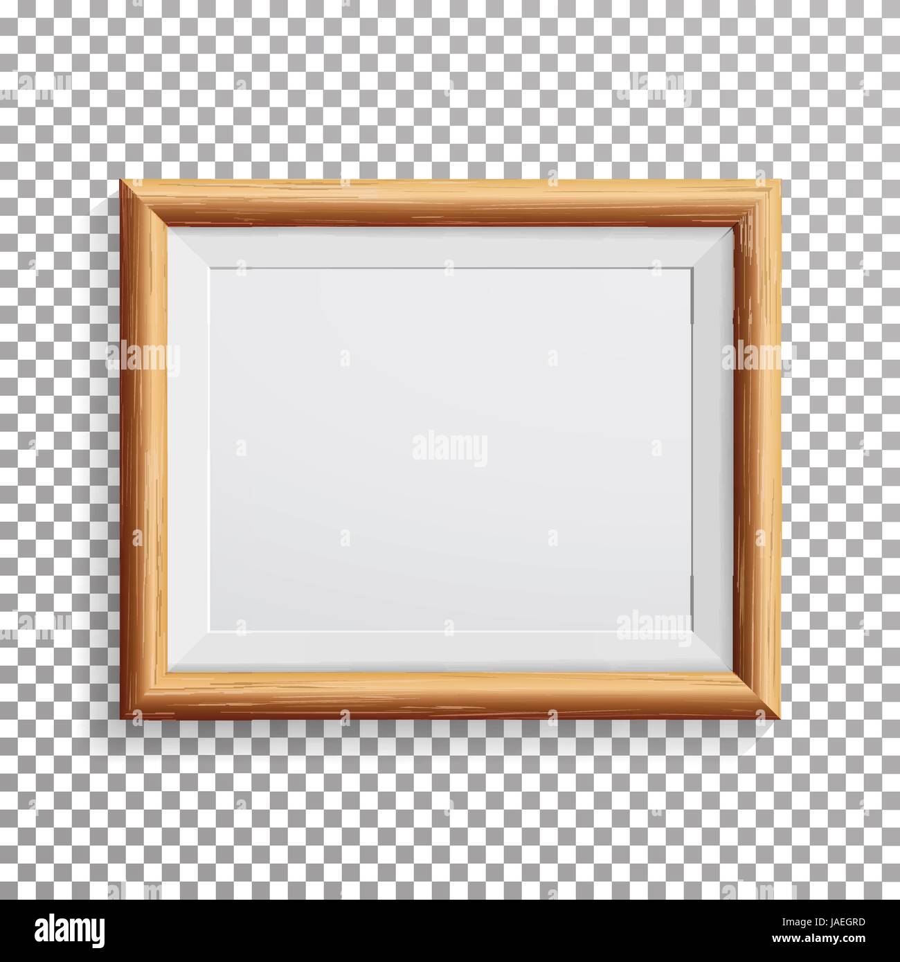 Realistic Photo Frame Vector. Isolated Transparent Background Stock ...