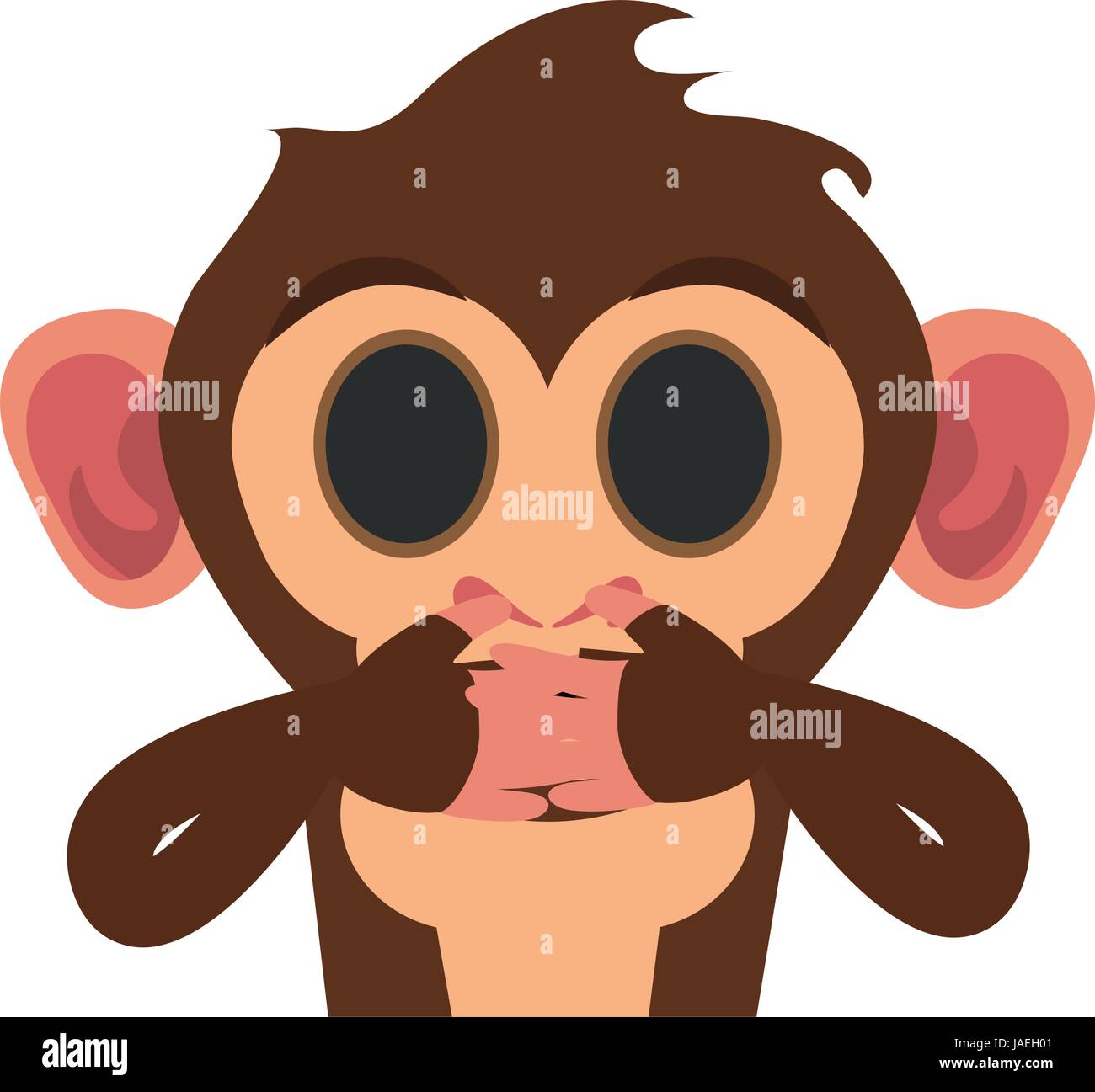 cute expressive monkey cartoon icon image Stock Vector Image & Art - Alamy