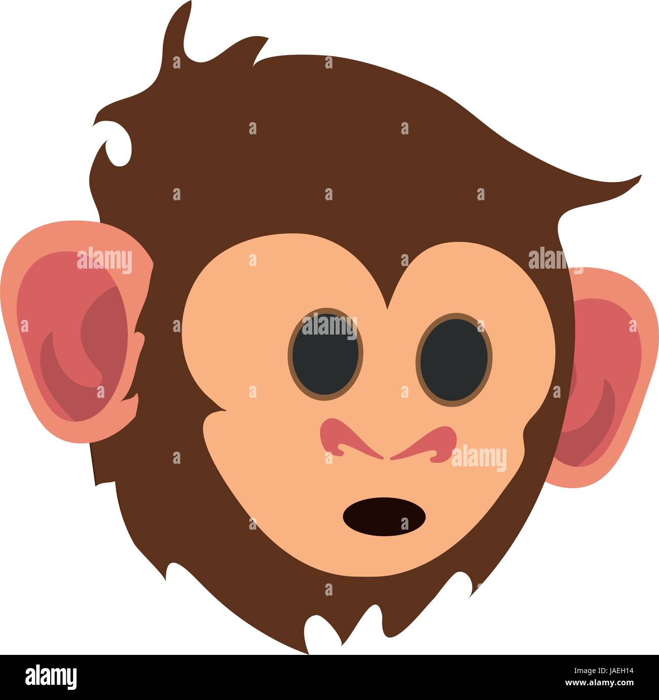 cute expressive monkey cartoon icon image Stock Vector Image & Art - Alamy