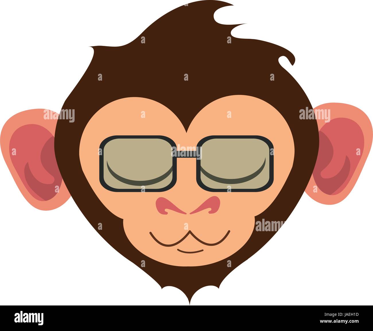 cute expressive monkey cartoon icon image Stock Vector Image & Art - Alamy