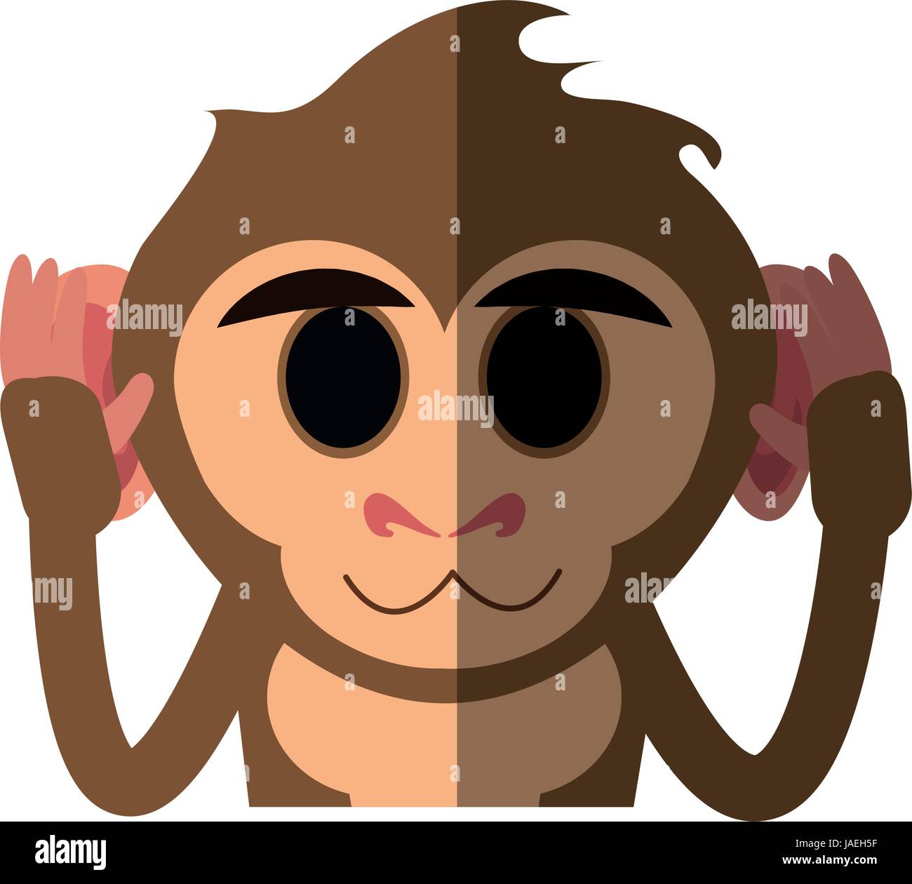 cute expressive monkey cartoon icon image Stock Vector Image & Art - Alamy
