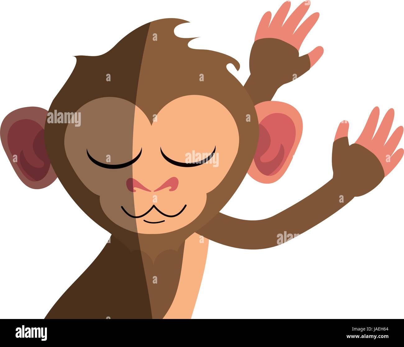cute expressive monkey cartoon icon image Stock Vector Image & Art - Alamy