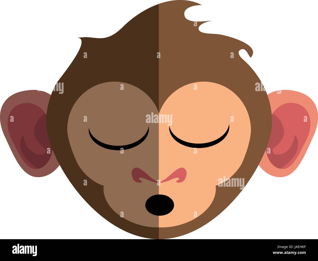 cute expressive monkey cartoon icon image Stock Vector Image & Art - Alamy