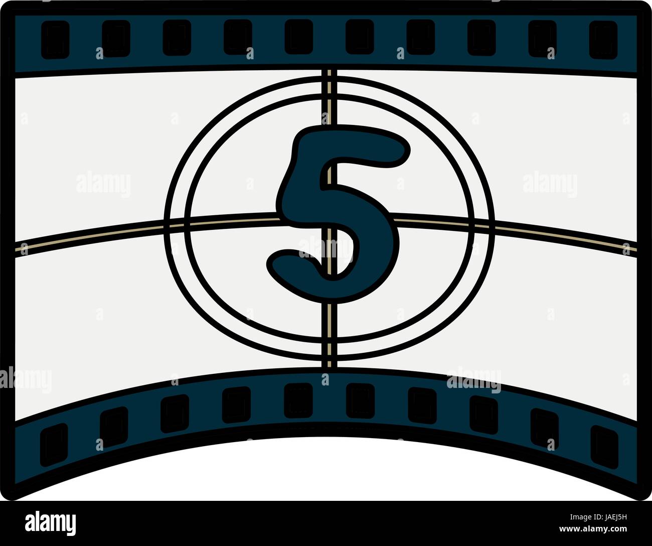 video tape segment with number countdown icon image Stock Vector Image ...