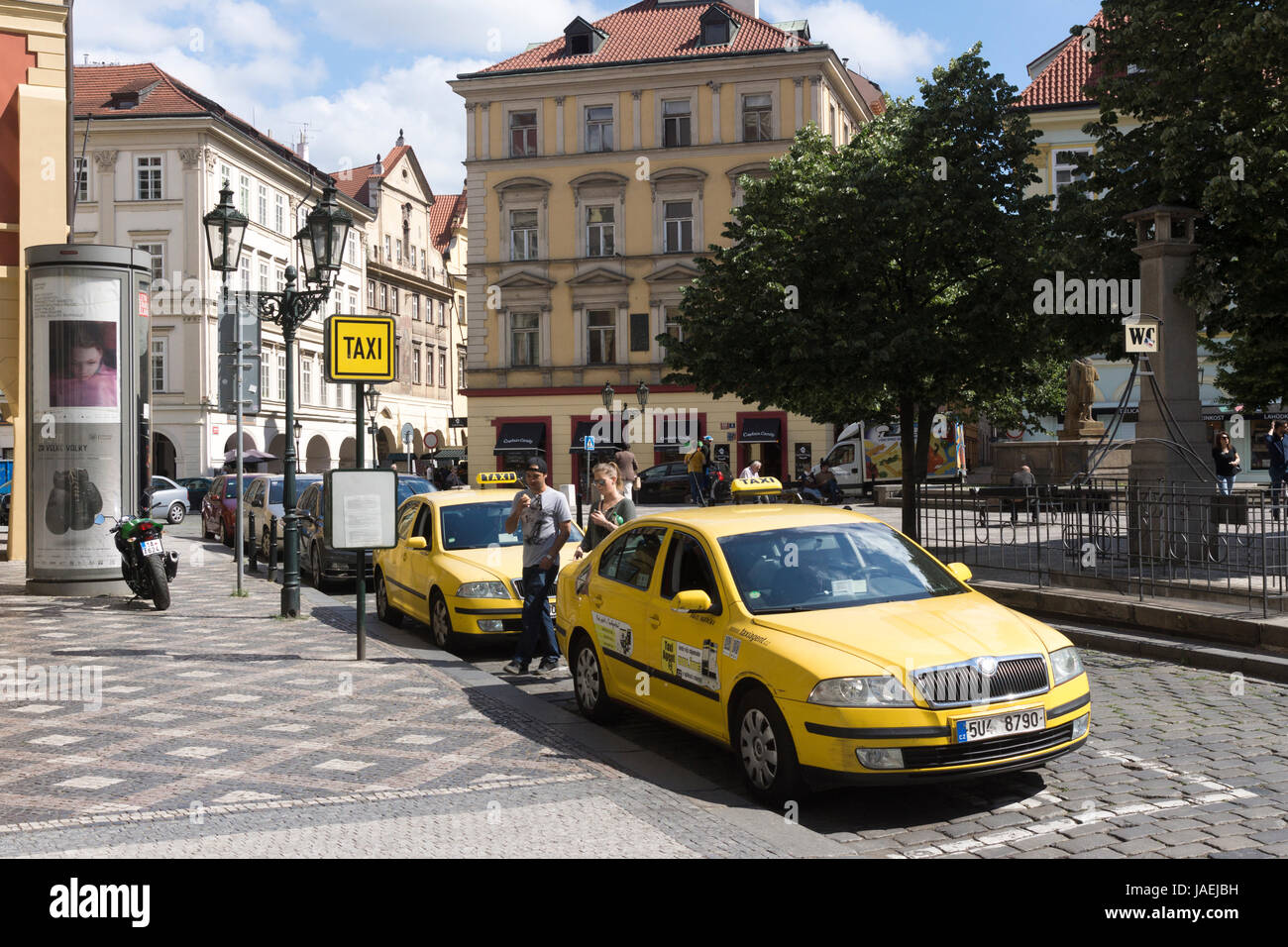 A taxi stand in Prague Old Town, Czech Republic Stock Photo - Alamy