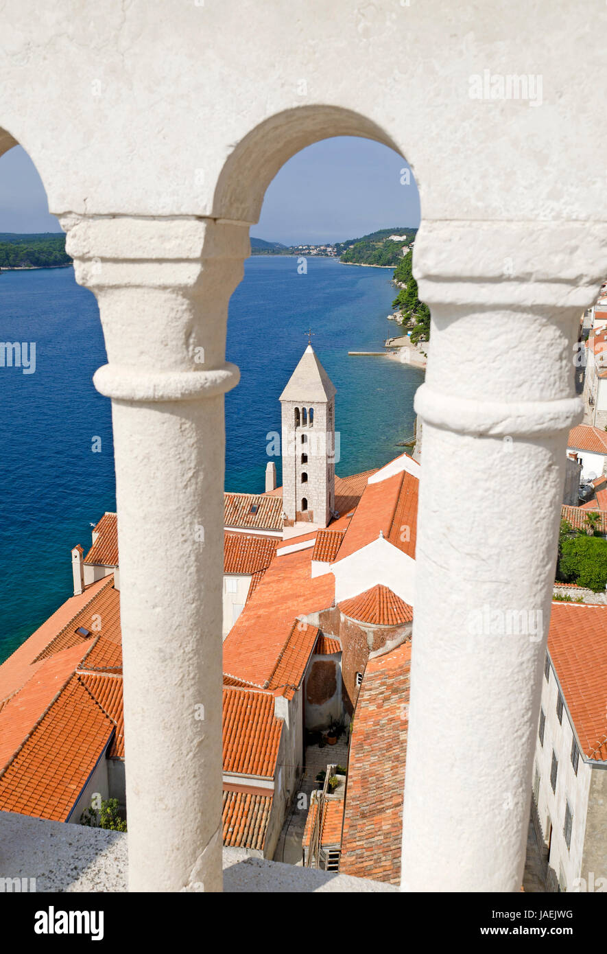 Sicht auf die Altstadt von Rab in der Kvarner Bucht Stock Photo - Alamy
