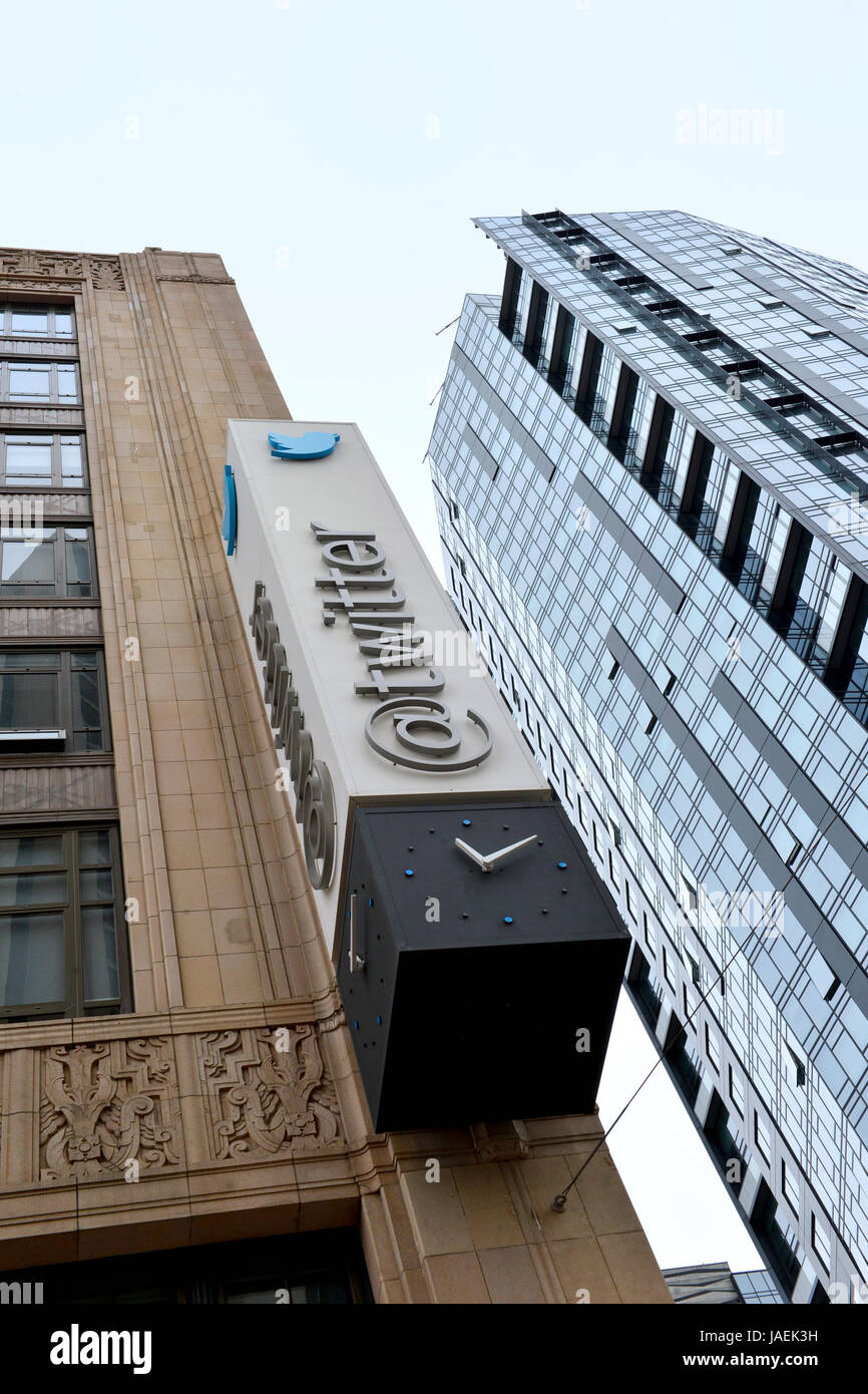 Downtown San Francisco, California, USA @Twitter building Stock Photo ...