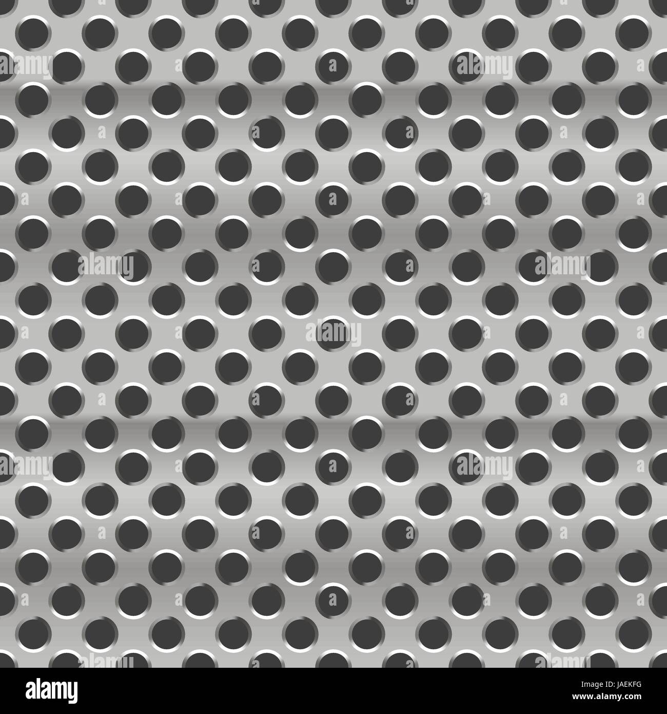 Glossy metal grid with round holes on black, seamless pattern Stock ...