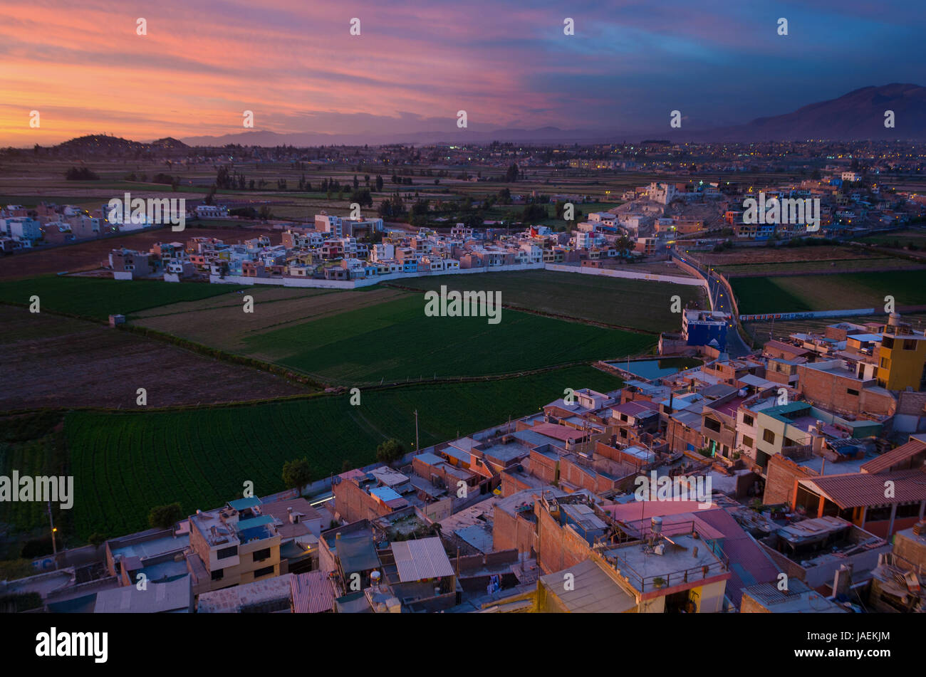 Arequipa Peru from Sachaca Stock Photo - Alamy