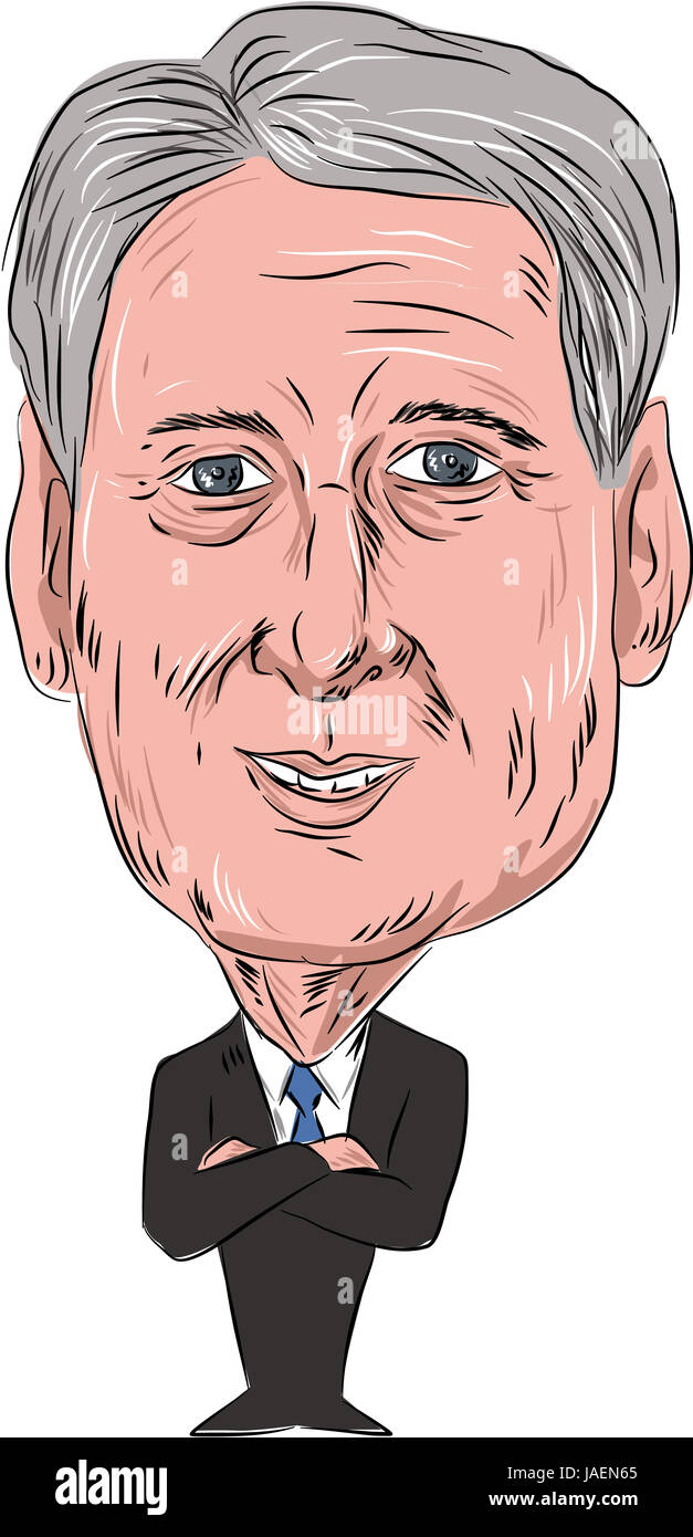 Caricature illustration of Philip Anthony Hammond PC MP, British ...