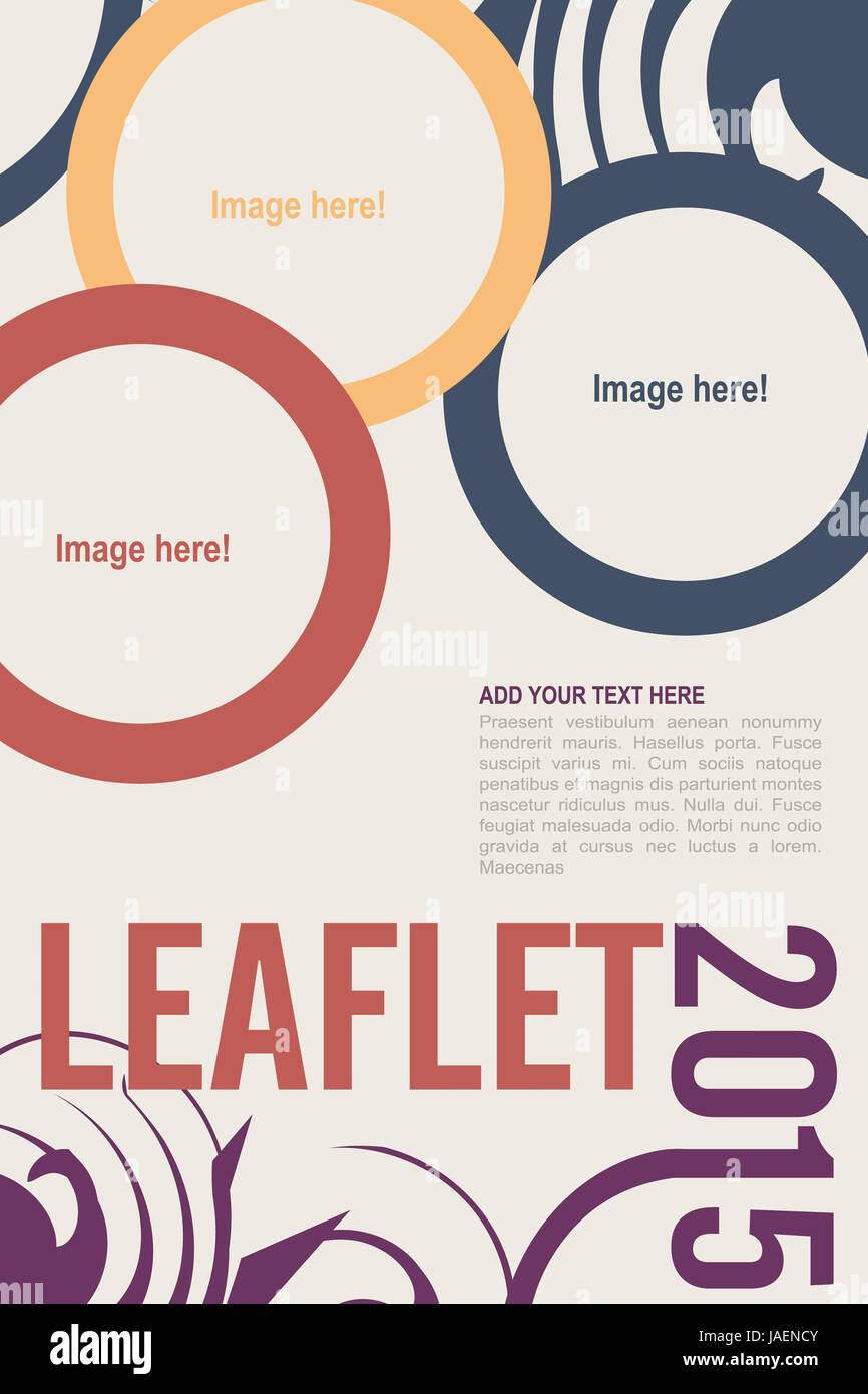 Editable Leaflet template design Stock Photo - Alamy