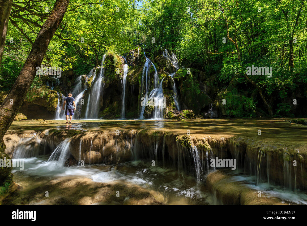 France, Jura, Les Planches pres Arbois, Tufs cascade Stock Photo - Alamy