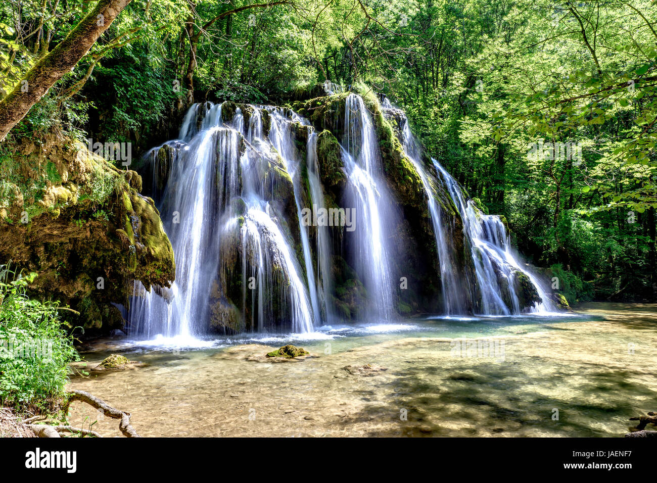 France, Jura, Les Planches pres Arbois, Tufs cascade Stock Photo - Alamy
