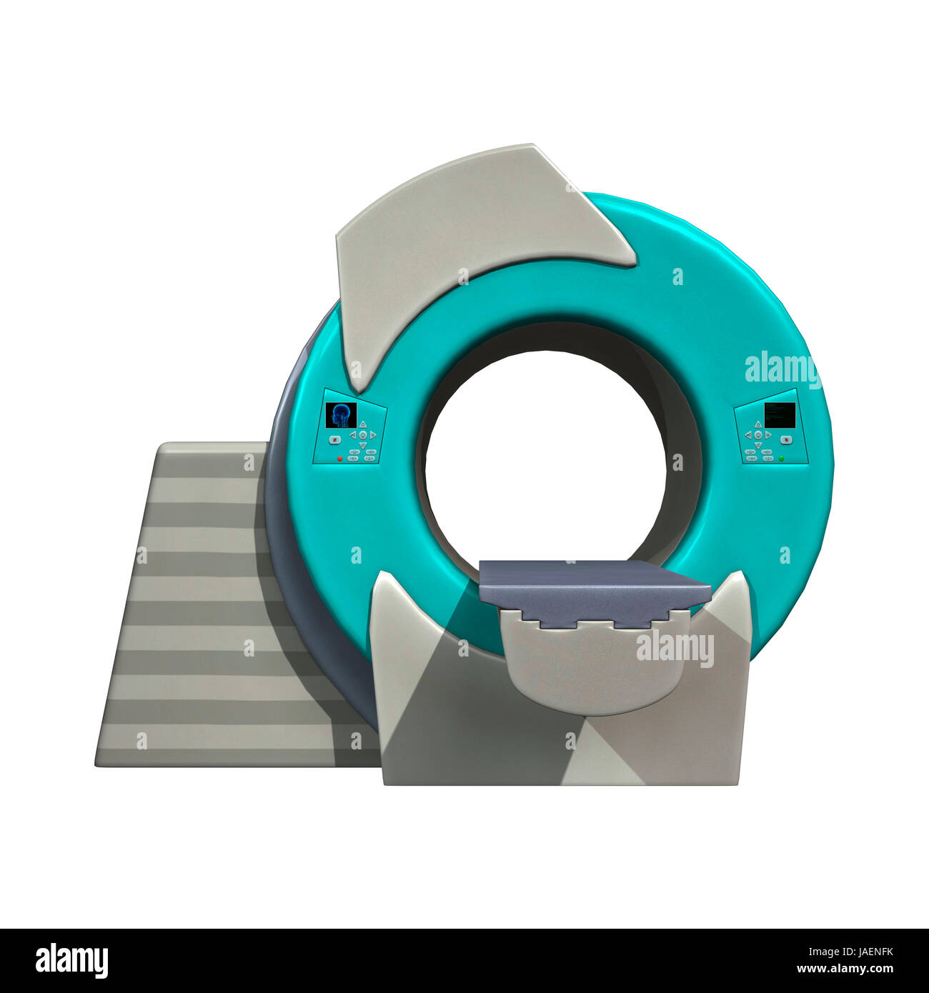 3D digital render of a mri or magnetic resonance imaging machine ...
