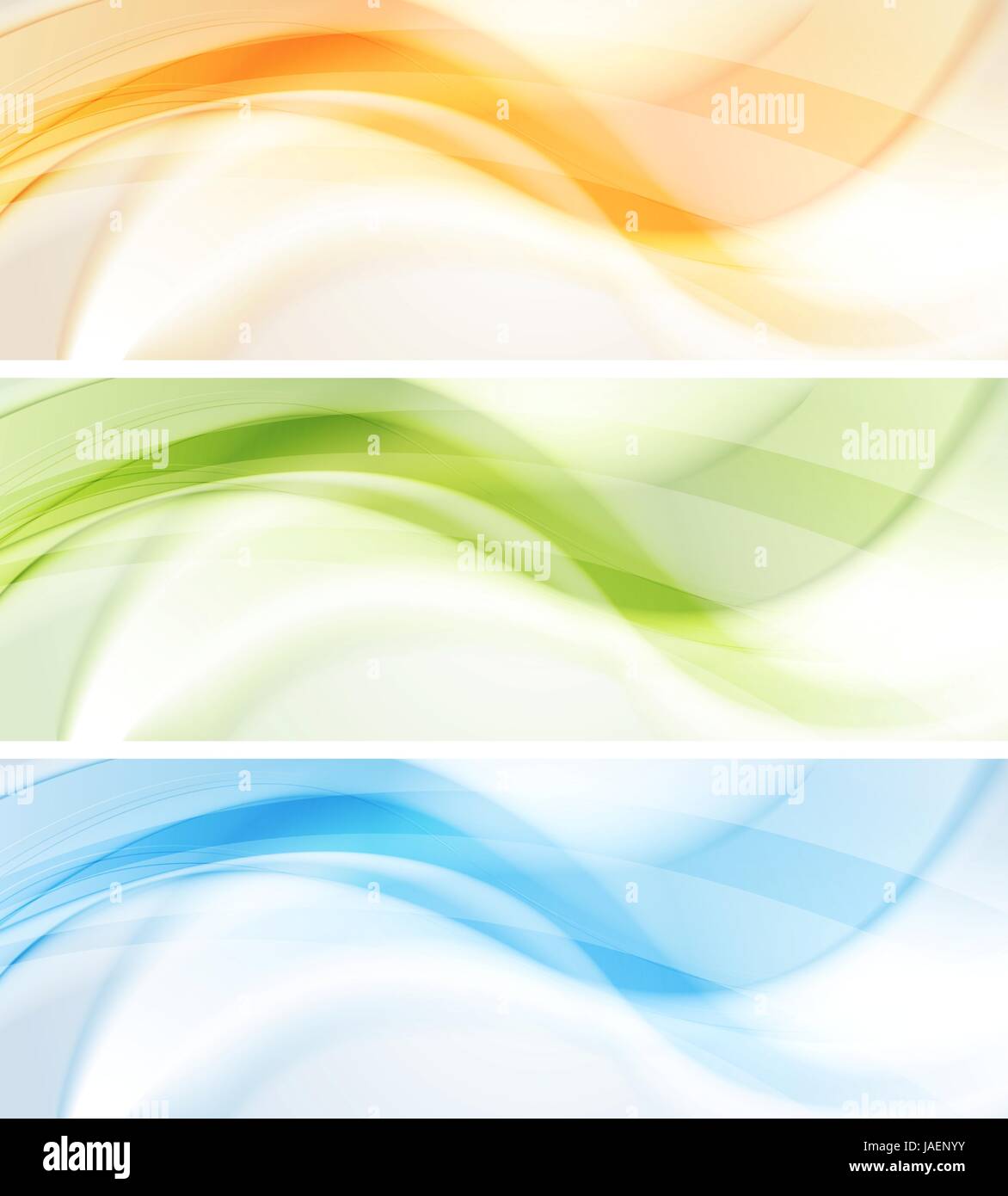Abstract smooth wavy banners. Vector background eps 10 Stock Photo - Alamy