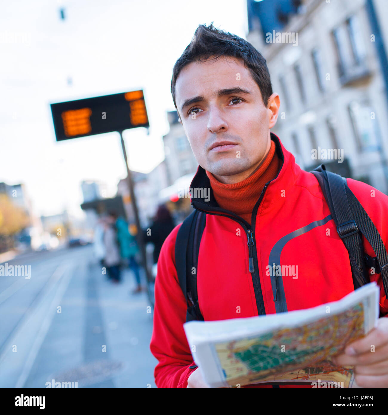 Man arrived train hi-res stock photography and images - Alamy