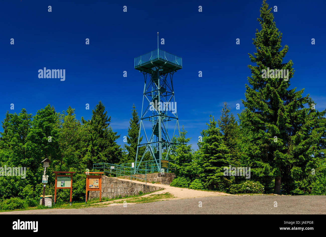 overall view of the Slovanka lookout tower Stock Photo - Alamy