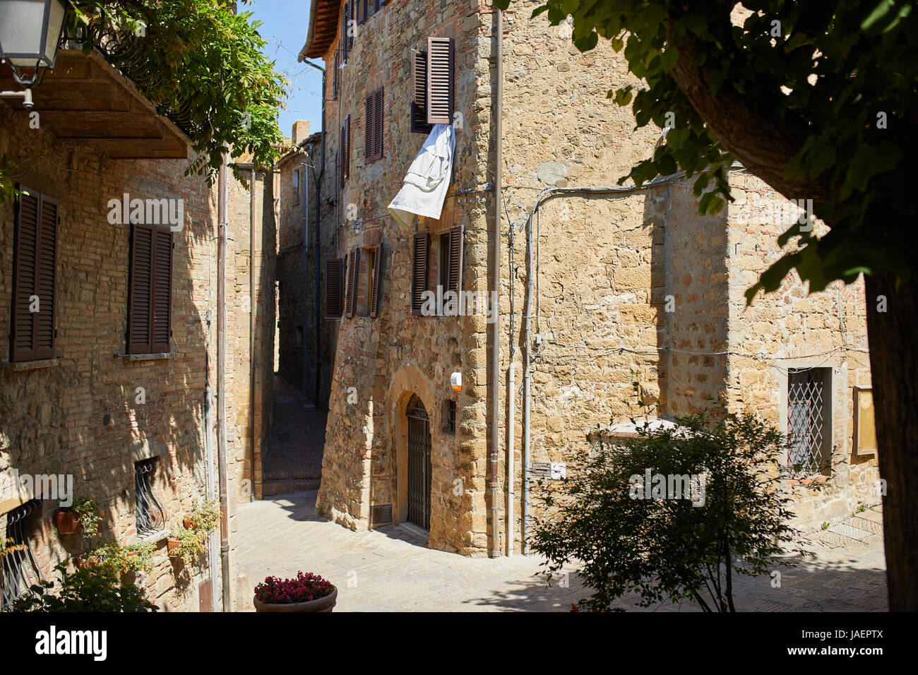 Alley in old town , Tuscany Italy Stock Photo - Alamy