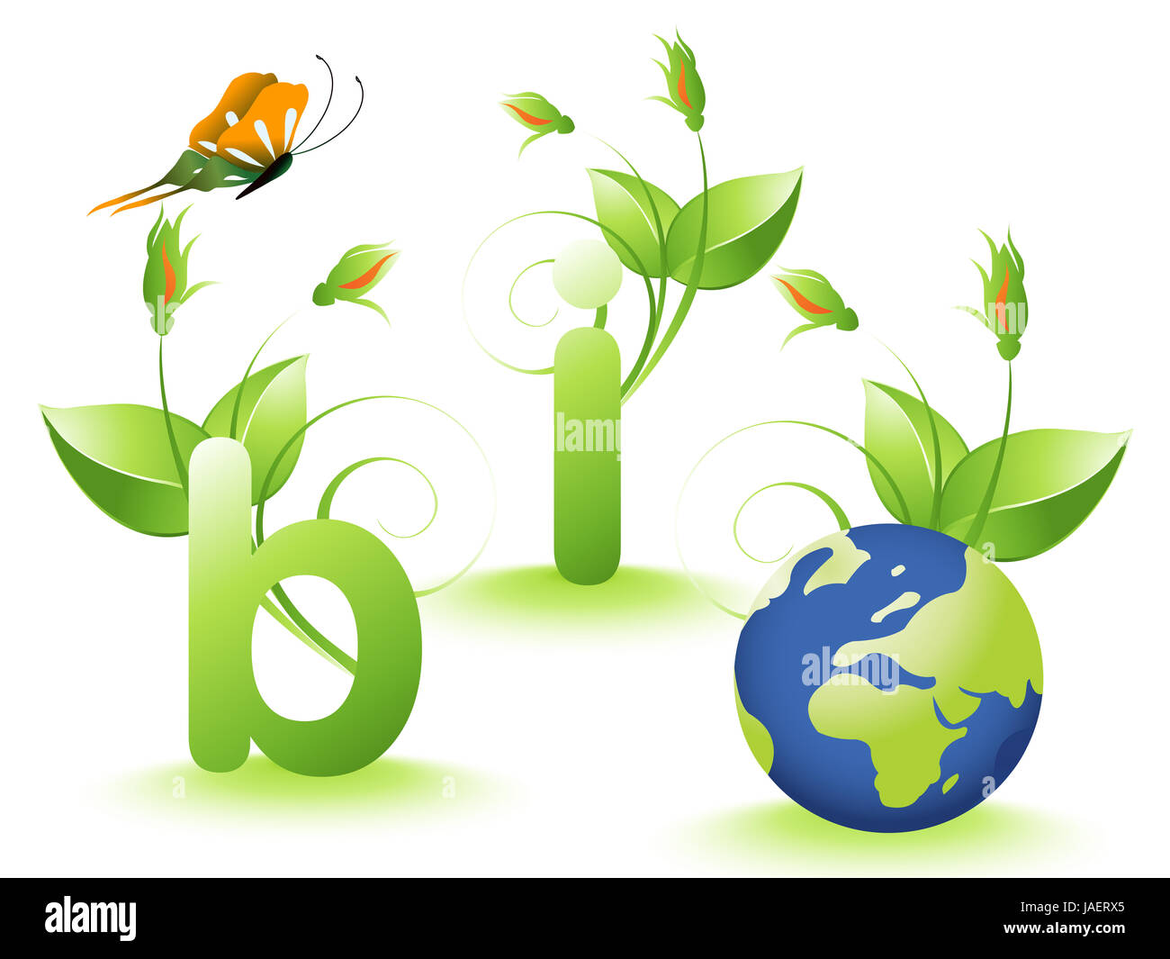 Vector illustration of Bio design and earth Stock Photo - Alamy