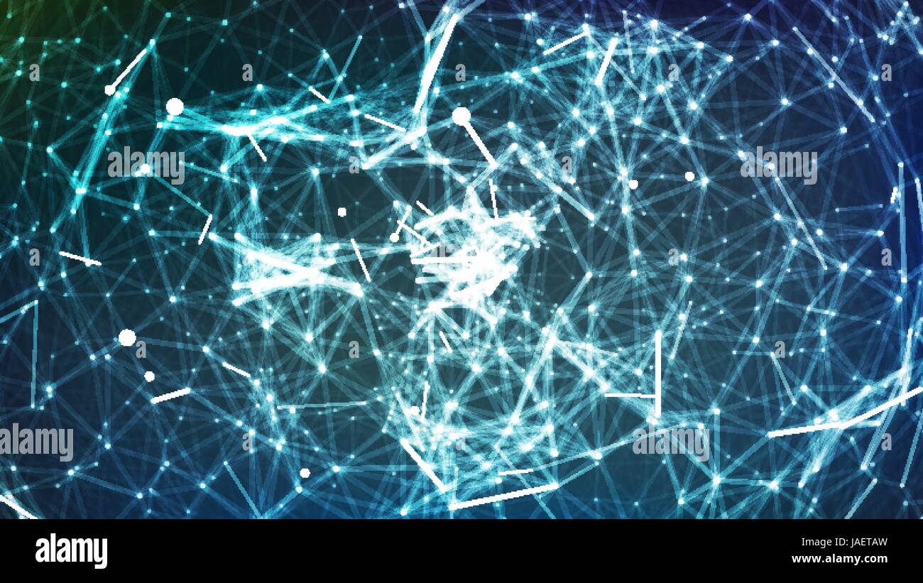 Digitally Generated Image. Big Data Complex Vector. Connecting Dots And ...